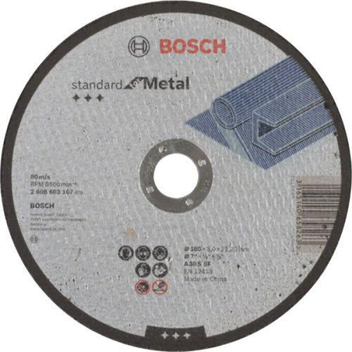 PLOČA REZNA RAVNA ZA METAL STANDARD 180X3MM BOSCH