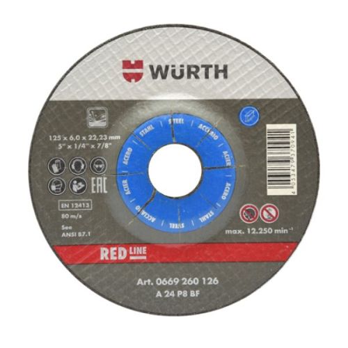 WURTH BRUS PLOČA RED LINE 180 X 6/2223 MM ČELIK