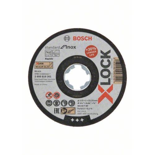 REZNA PLOČA RAVNA X-LOCK STANDARD ZA INOX 115X1 MM