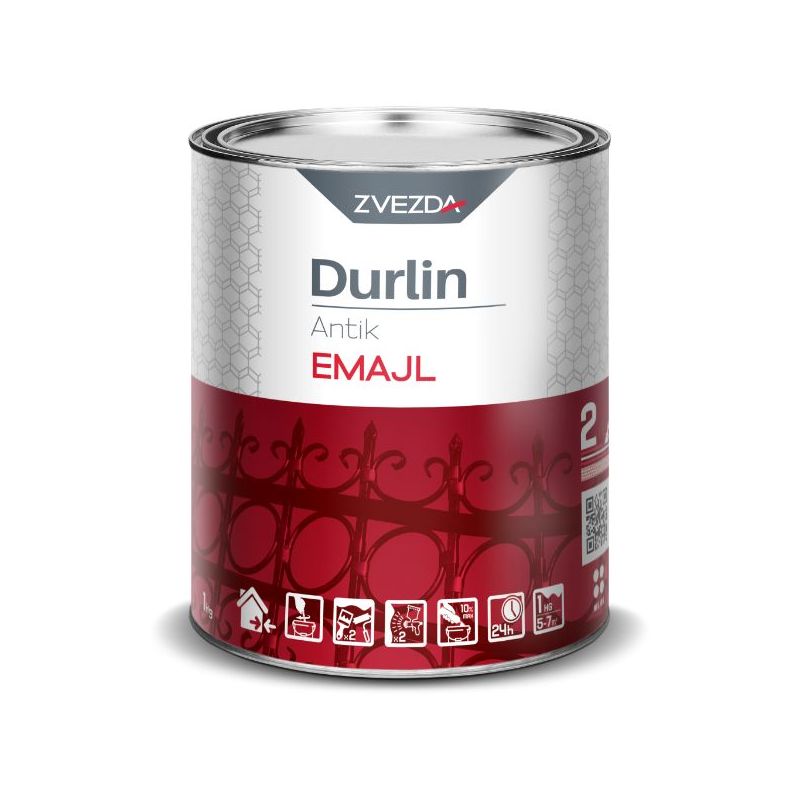 Zvezda Durlin Antik emajl sivi 1kg
