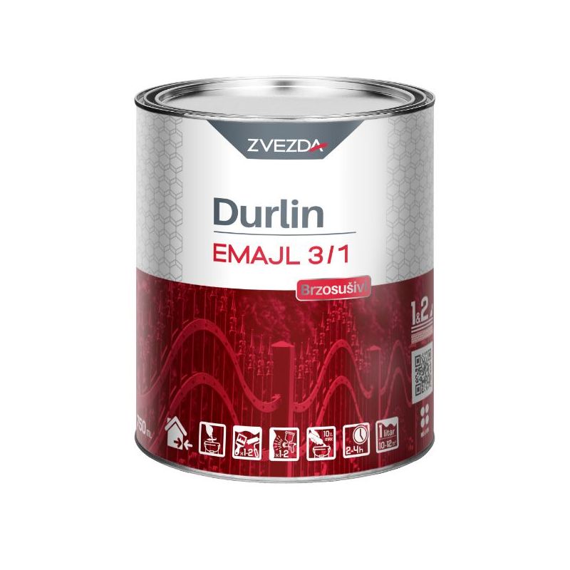 Zvezda Durlin Emajl 3/1 braon RAl 8017 0,75l