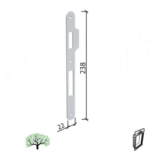 Dabel prihvatnik za bravu pr2041 hr 22x238 mm dp1