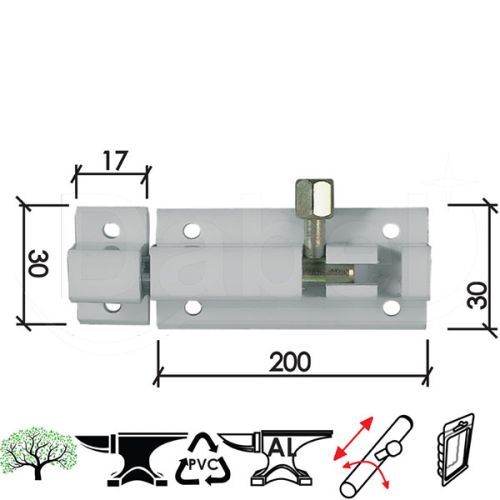 Dabel reza za vrata 500 bela x200 mm dsp