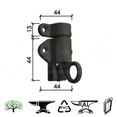 Dabel šnaper za prozor i vrata šn4023 sil 44x44/44x13 mm