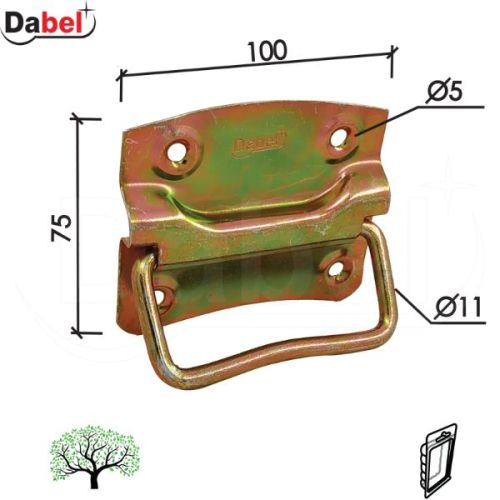 Dabel ručka za sanduk RK1 ZnŽ x100mm DSP