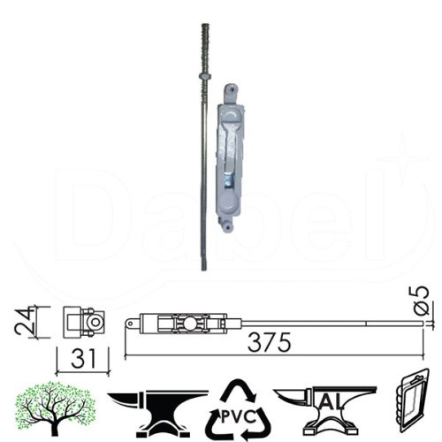 Dabel rigla za vrata 4018 bela 4018 be dp1