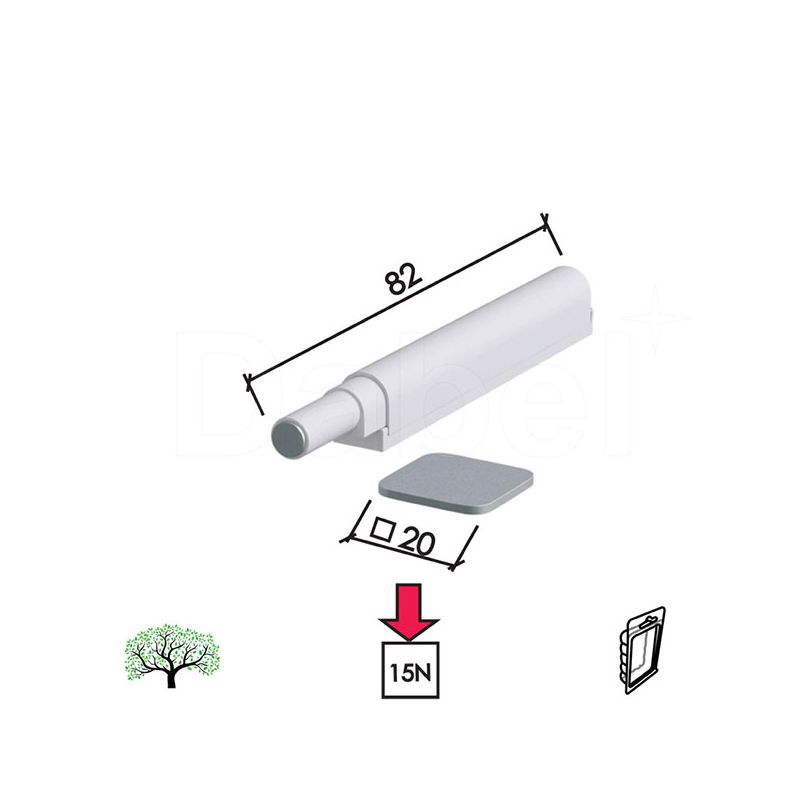 Dabel uspor za kuh vrata a975 bela 39,5x20,5 mm15n/1,5kg