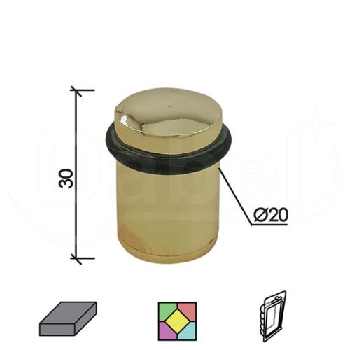 Dabel odbojnik podni za vrata od201 mat ms fi20x30 mm