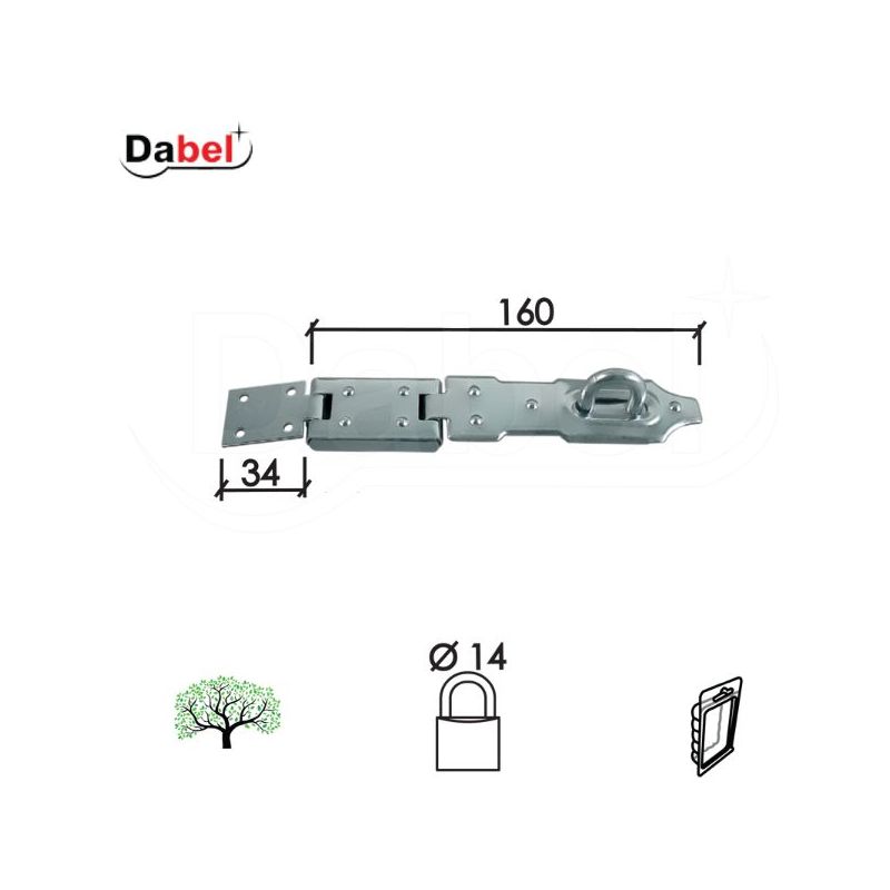 Dabel reza za katanac 101 ZnB 160/34/fi14mm DSP