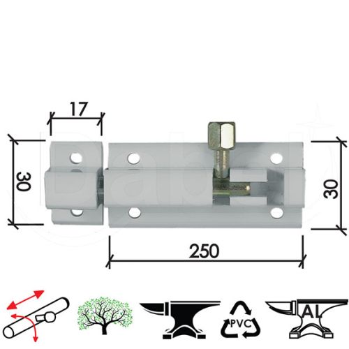 Dabel reza za vrata 500 bela 250 mm dp1