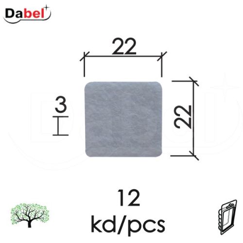 Dabel podloška filc samol. za nam f01 bela 22x22x3 12kom