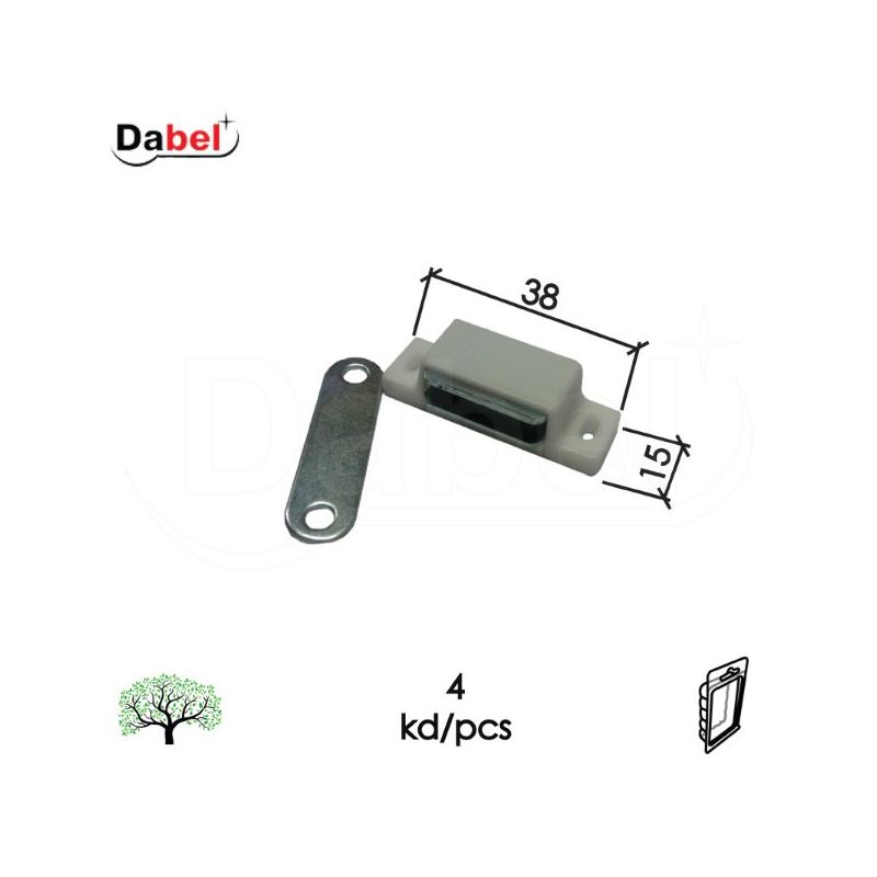 Dabel magnet za nameštaj m4100 bela 38 mm (4kom) dbp1
