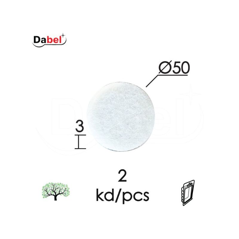 Dabel podloška filc samol. za nameš f01 bela fi50x3 2kom
