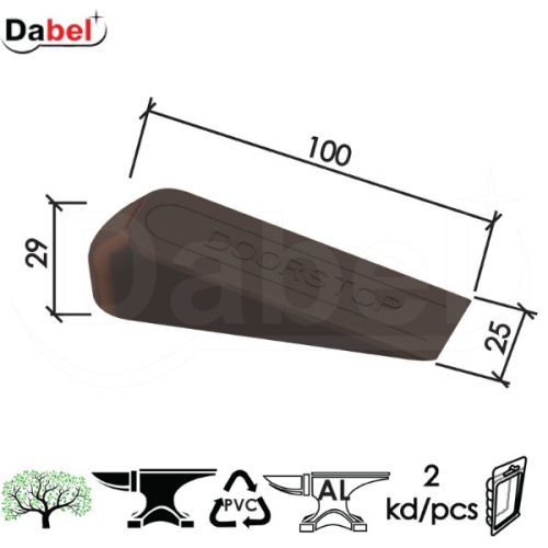 Dabel kajla za vrata KA2 Braon 100x25x29mm (2kom) DBP1