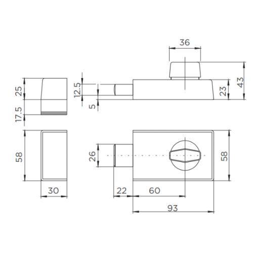 784 BA - dodatna brava, srebrna