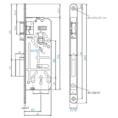 801/40-90 L O18 brava na ključ