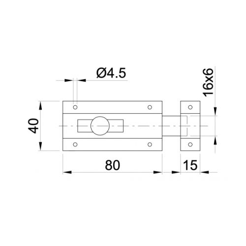 I 014.080 reza za drvena vrata, ugradna