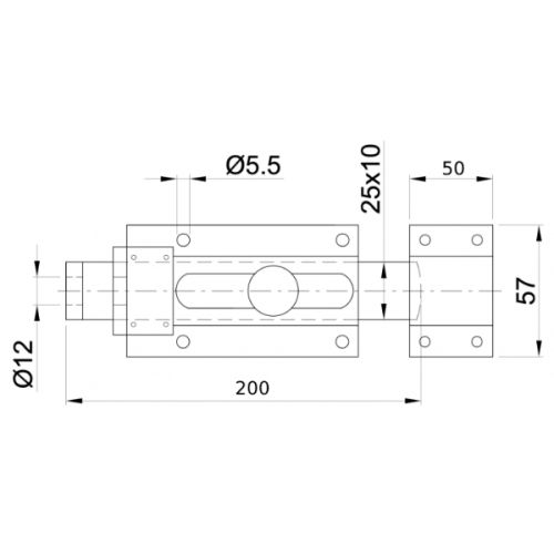 I 038.200 reza za vrata, masivna reza