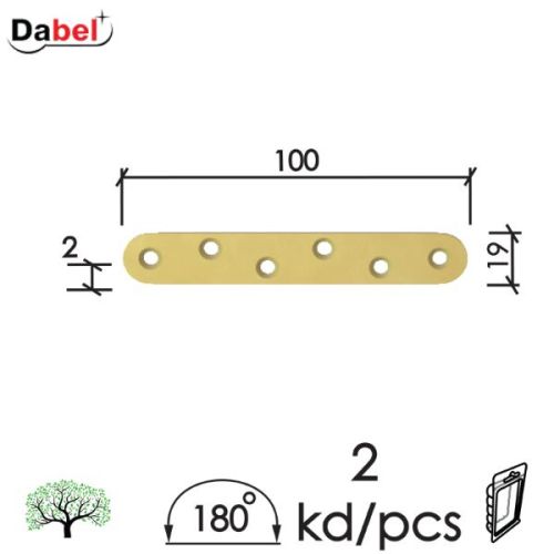 Dabel vezač ravni vez10 znž x100x19x2,0 mm (2kom) dsp