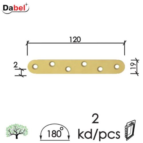 Dabel vezač ravni vez10 znž x120x19x2,0 mm (2kom) dsp