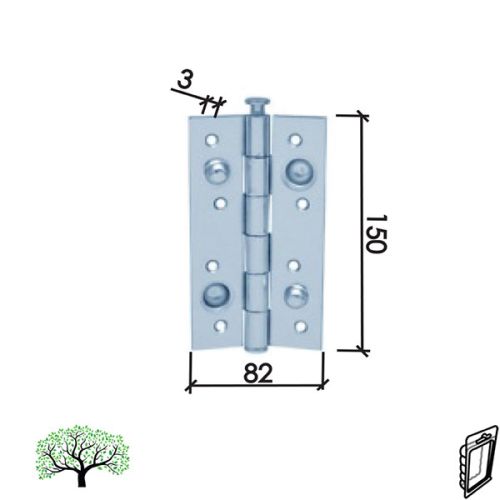 Dabel šarka brodska za vrata sp565 hr x150x82x3 mm dsp