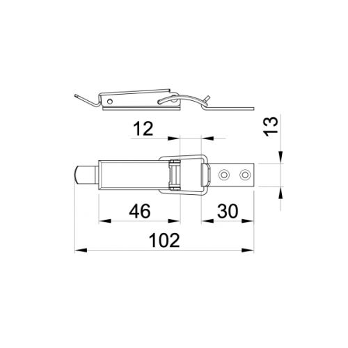 I 025 c kopča za sanduk tip C (102mm)