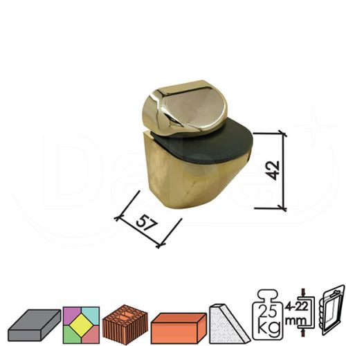 Dabel nosač za stak pol un ms 4-22 mm (2kom) 25kg dbp2
