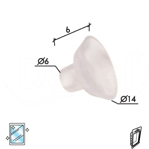 Dabel nosač stak pol np10 trans fi6/fi1 14/a6 mm gum