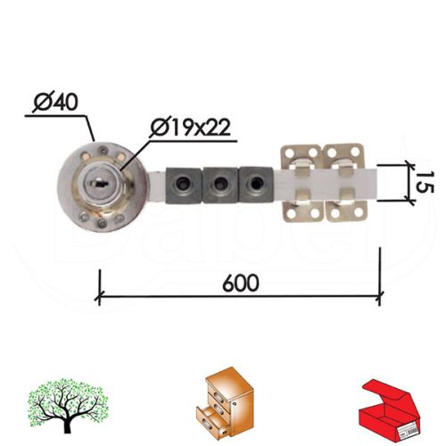 Dabel bravica za drvo 2102 hr fi19x22x600 mm 2k bpdq