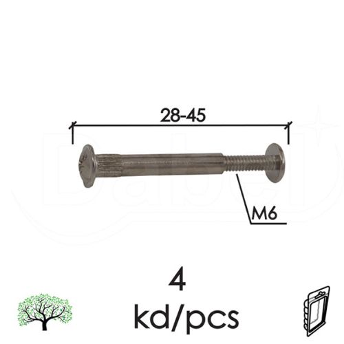 Dabel vijak i spoj sa navojem vs1 nikl m6/28-45 mm (4kom)