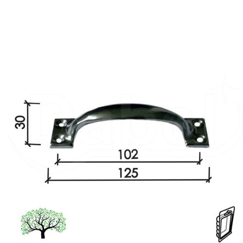 Dabel rukohvat za nameštaj ru5 x125 mm q
