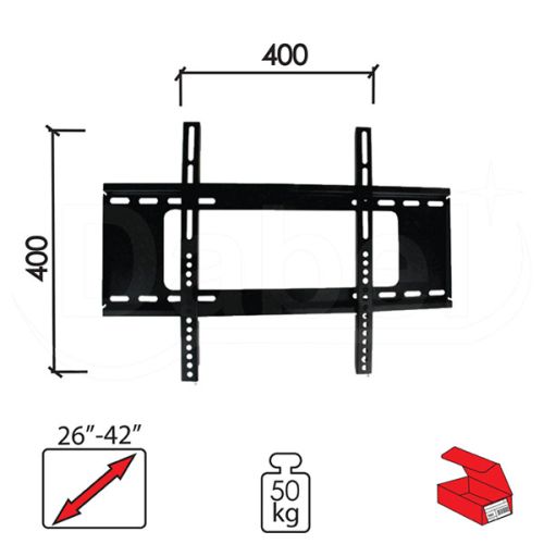 Dabel nosač za tv n100 crna 26-42/400x400 mm/50kg