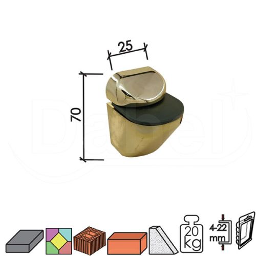 Dabel nosač za stak pol mini ms 4-22 mm (2kom) 20kg