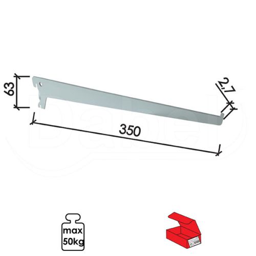 Dabel nosač police modularni n5121 bela 350/63/2,7 mm q