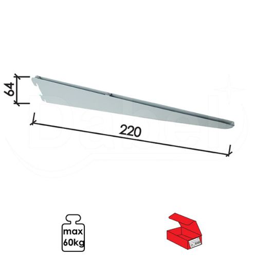 Dabel nosač police modularni n3101 bela 220/64 mm q