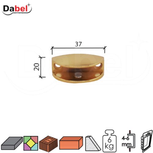Dabel nosač za stak policu n32 ms 37/20/4-6 mm (2kom) 6kg