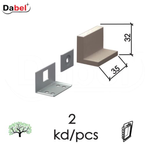 Dabel nosač kuhinjskog elementa ne1 braon 35x32 mm 2kom