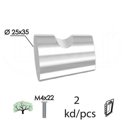 Dabel dugme za nameštaj d22 hr 25x35 mm (2kom) dbp1