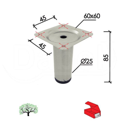 Dabel nogica štel za nameštaj no13 b-ni fi30/100-110 mm