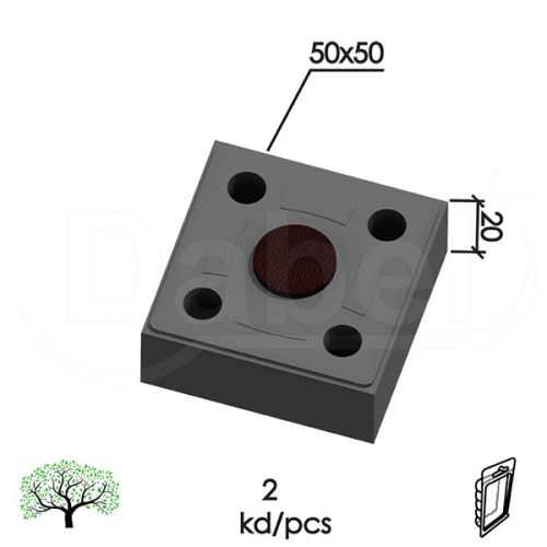 Dabel nogica za komode kn1 siva 50x50x20 mm (2kom) dbp1