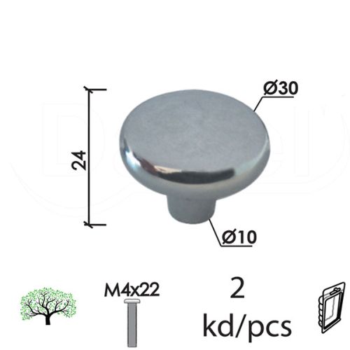 Dabel dugme za nameš d61 hr fi30x24/fi10 2kom m4x22