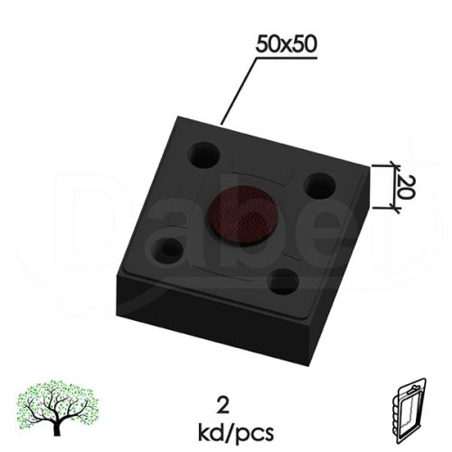 Dabel nogica za komode kn1 crna 50x50x20 mm (2kom) dbp1