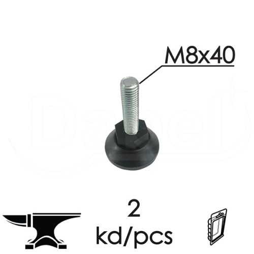 Dabel nivelacijska stopica NS01 Crna M8x40mm (2kom) DP1