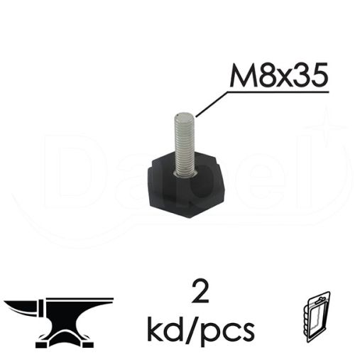 Dabel nivelacijska stopica NS02 Crna M8x35mm (2kom) DP1