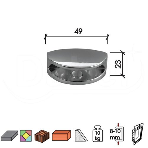 Dabel nosač za stak pol mat-hr 49/23/8-10 mm (2kom) 10kg