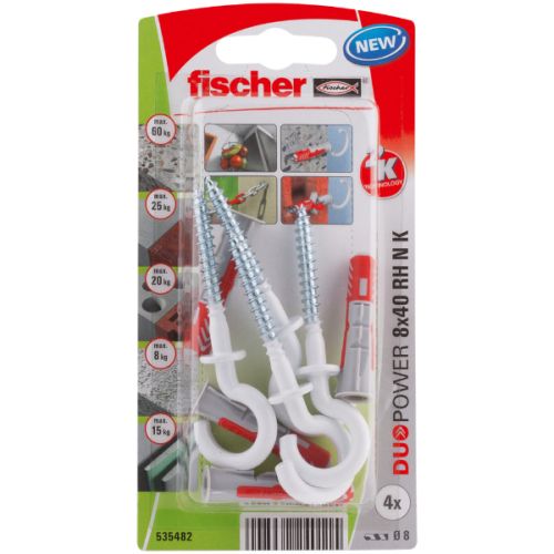 Fischer Duopower 8x40 RH N K NV univerzalni tipl i kuka