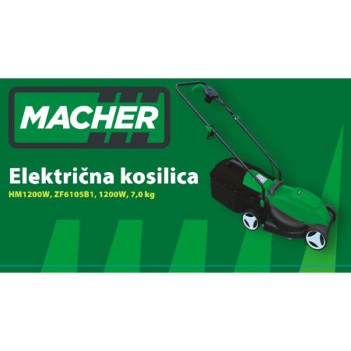 Macher HM1200W električna kosilica 1,2 kW, 32 cm