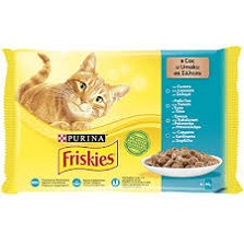 FRISKIES PRELIVI ZA MACKE 4X85G RIBA