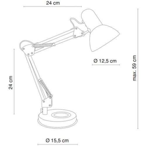 Globo Famous stona lampa 1xE27 40W 230V crna