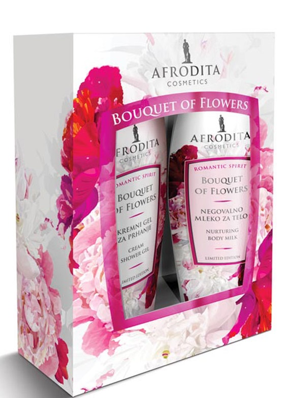 AFRODITA SET BOUQUET OF FLOWERS POKLON SG I BODY MLEKO